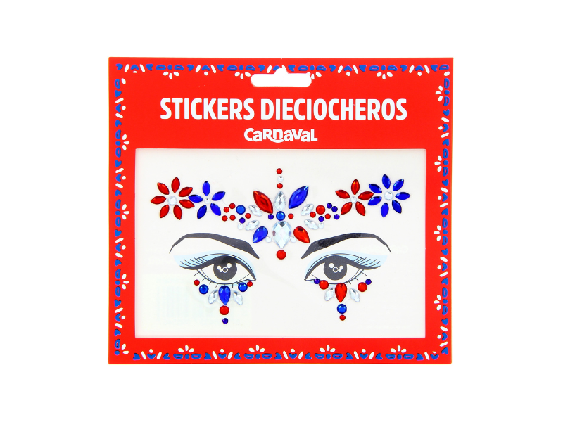 Brillos Para Cara Stickers Con Colores De Chile Para Fiestas Patrias ...